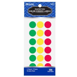 Bazic Assorted Color Coding Labels